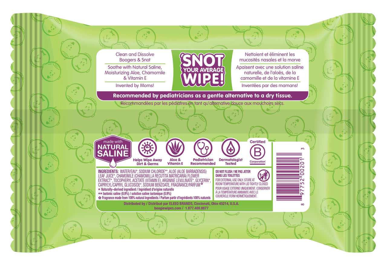Boogie Wipes® Saline Nose Wipes – Boogie Brand